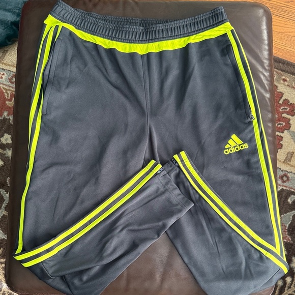 adidas | Pants | Adidas Climacool Gray And Yellow Track Pants | Poshmark